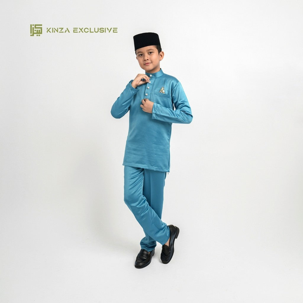 [BOLD COLOR] Baju Melayu Kinza KIDS Premium [FREE BUTANG + HANDKERCHIE ...